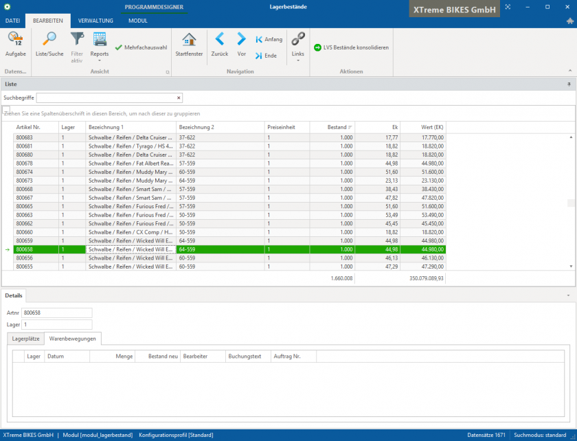 Lagerbestände | codegarden wiki